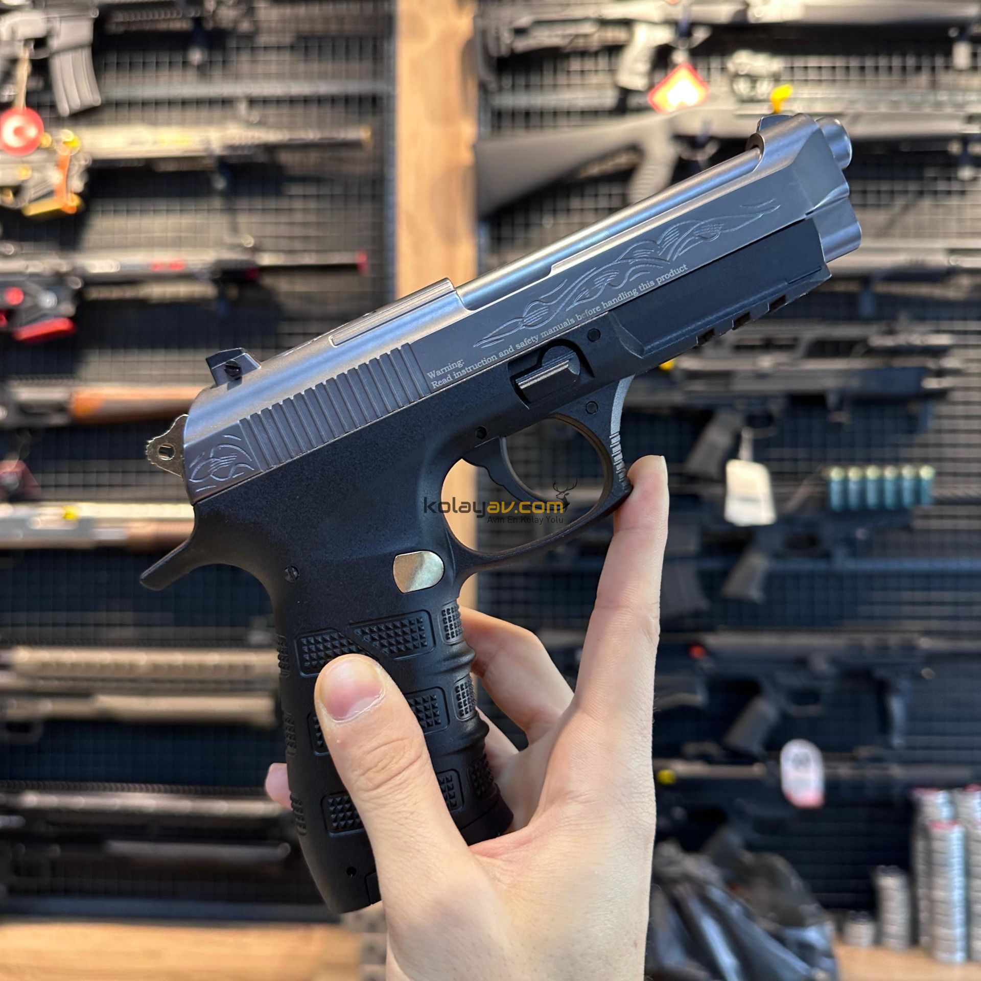 Ekol Es P92B Blowback Füme Altın İşlemeli Havalı Tabanca - 2025