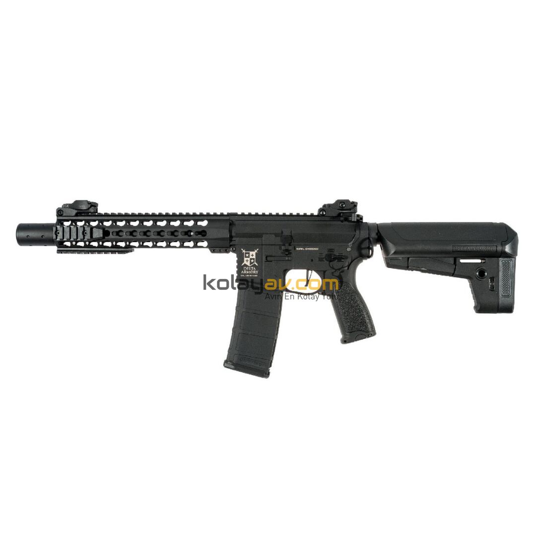Delta Armory M4 AR15 KeyMod 10" Predator Charlie Airsoft Tüfek Siyah